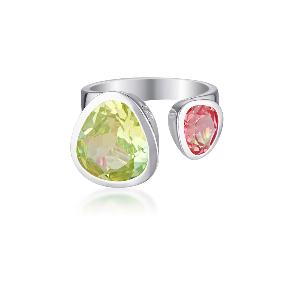 Evolution Duet Gemstone Ring | Sunset + Lemon Lime – UbyKate