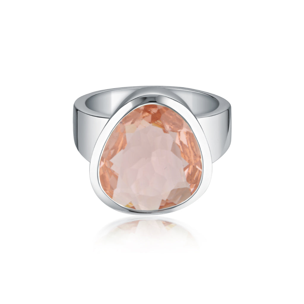 Evolution Ring Blush Quartz - Sterling Silver – UbyKate