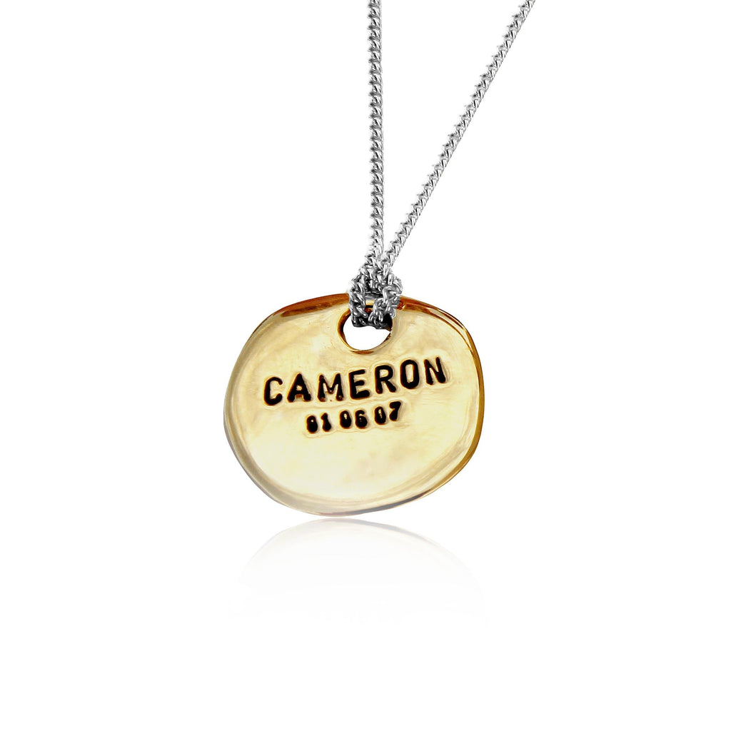 Secret Tablet Gold Medium | Personalised 9ct Gold Necklace | UbyKate