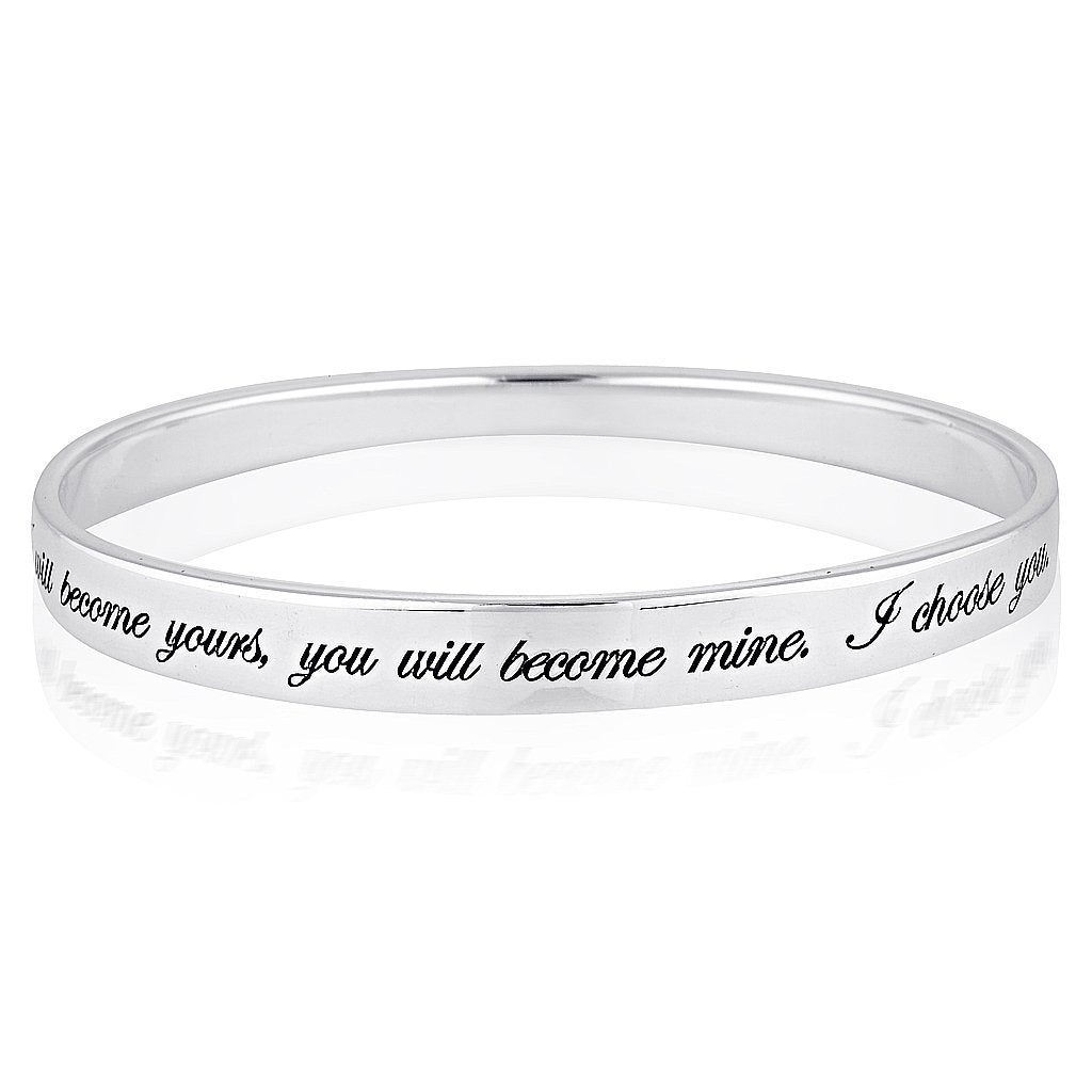 Vintage Engravable Bangle | Engravable Silver Bangle | UbyKate